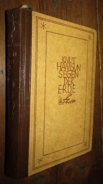 KNUT HAMSUN (1859- 1952) Segen der Erde ROMAN 1918 HALBLEDER TOP EUR 6 ...