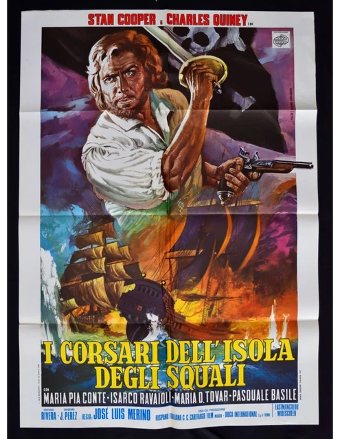 AFFICHE LES CORSAIRES De L'Île Des Requins Stan Cooper Quiney Charles ...