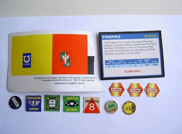 #800 WARHAMMER 40K Adeptus Titanicus cardboard counters card banners GW ...