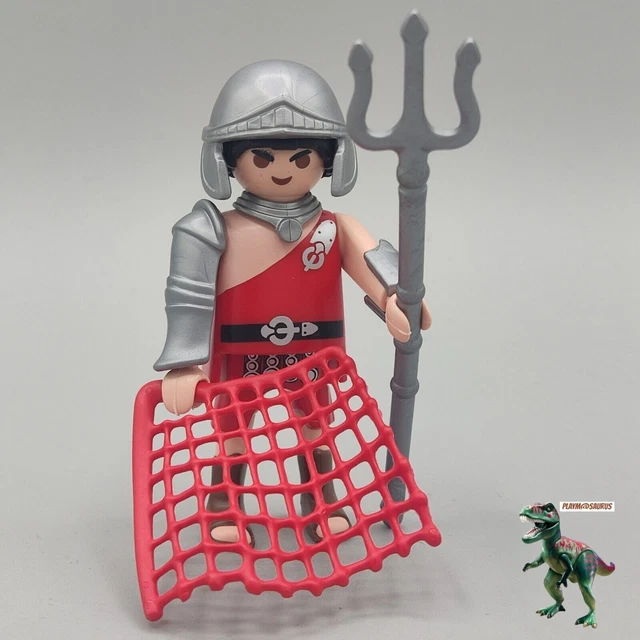 PLAYMOBIL FIGURINE GLADIATEUR cirque romain-colisée Rome-guerrier avec trident EUR 5,80 ...