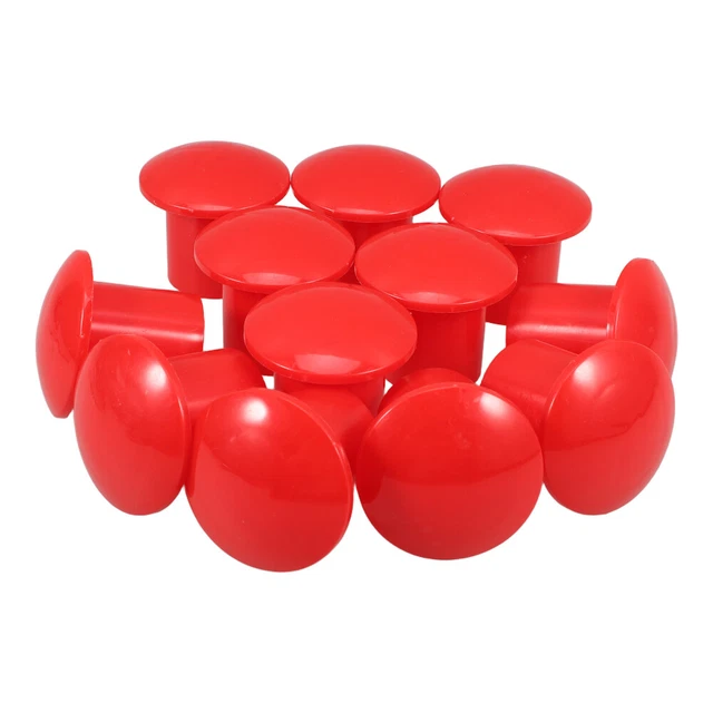 12 PCS REBAR Safety Caps Plastic Rebar Mushroom Cap Red Protective Caps ...