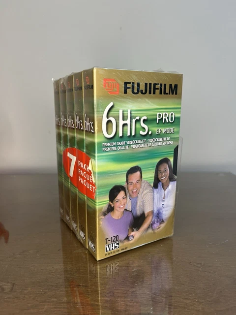 FUJIFILM PRO T120 EP Mode VHS Blank Tapes (5) Pack 6 HRS New £6.64 ...