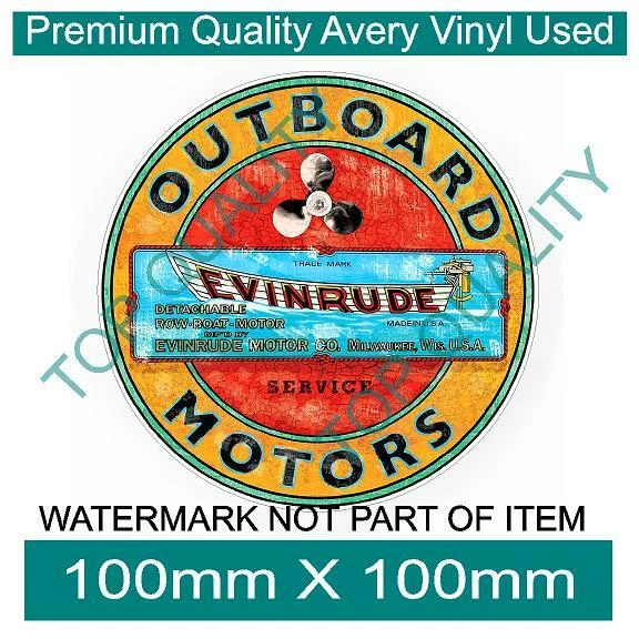VINTAGE EVINRUDE RETRO Decal Sticker Vintage Americana Hot Rod Boat ...
