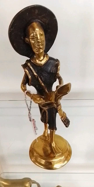 STATUT HOMME BRONZE dorée authentique ancienne EUR 129,00 - PicClick FR