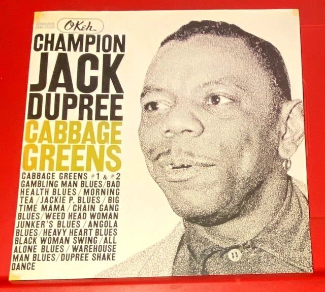 CHAMPION JACK DUPREE Cabbage Greens Album Cover Art PICTURE/PRINT 12" x ...