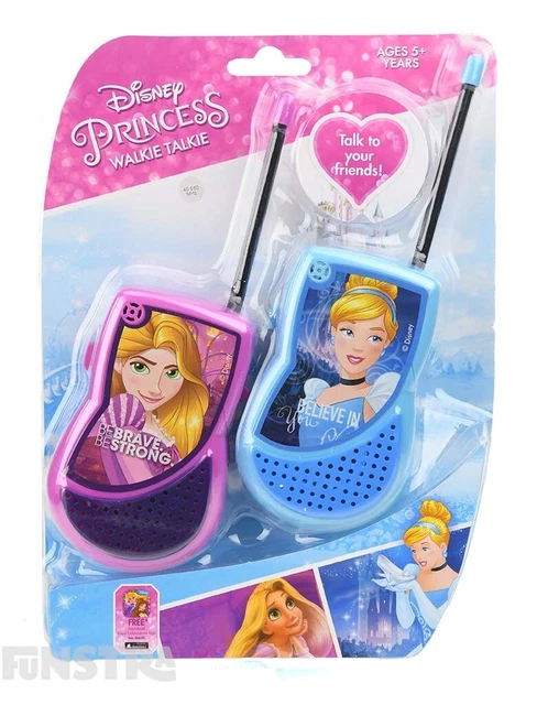 DISNEY PRINCESS WALKIE Talkies Ariel Rapunzel Cinderella Toy Talkie ...