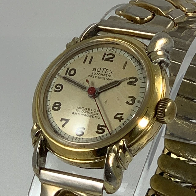 MONTRE VINTAGE BUTTES (BWC) Butex des années 1950 avec Fancy Lugs ...