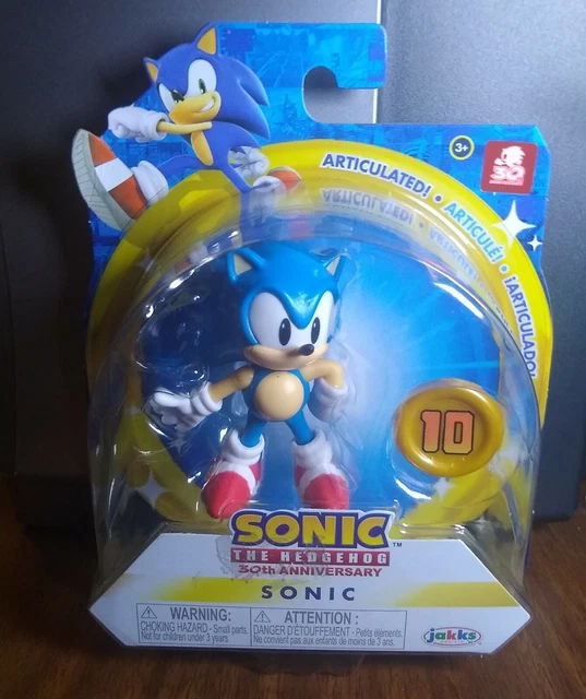 SONIC THE HEDGEHOG Deluxe Serie - Sonic mit Power Ring 2,5" 30th ...