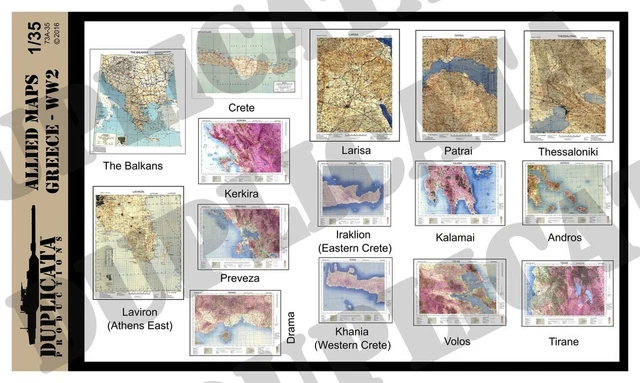 DUPLICATA PRODUCTIONS 1/35 WWII Allied Greece Maps $7.66 - PicClick AU