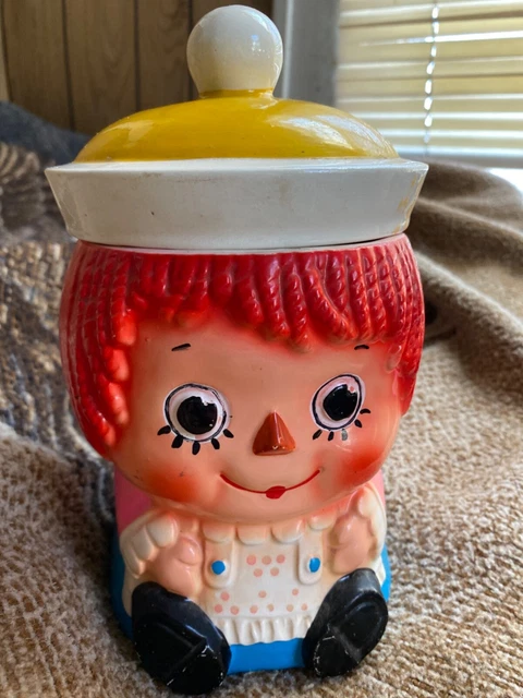 RARE VINTAGE ENESCO RAGGEDY ANN/ Biscuit Jar Imports from Japan £31.53 ...