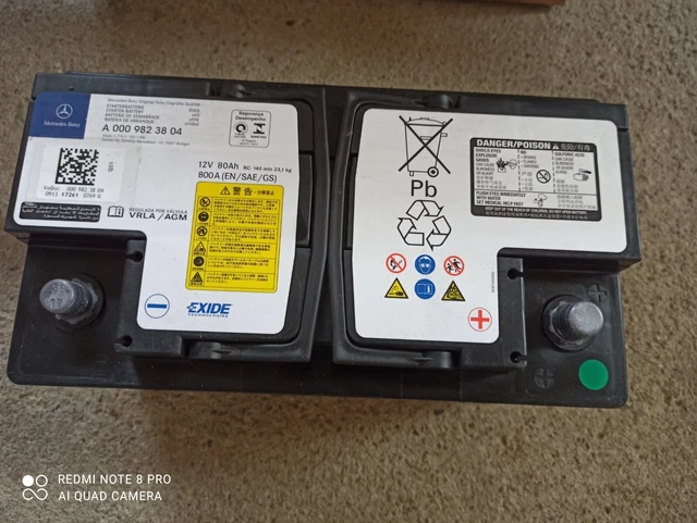 ORIGINAL MERCEDES-BENZ AUTOBATTERIE 12V 80Ah 800A A0009822108 EUR 79,00 ...