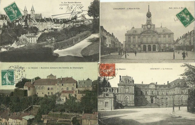 LOT DE 93 Cartes Postales Anciennes Et 4 Cpsm De Chaumont(52). EUR 24 ...