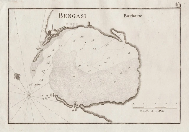 BENGHAZI LIBYA MAP Roux Engraving Copperplate Gravure 1764 £12.79 ...