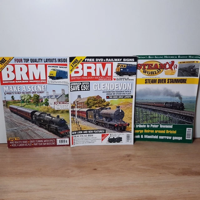 BRITISH RAILWAY MODELLING BRM & Steam World Magazines Aug 2015 Spring ...