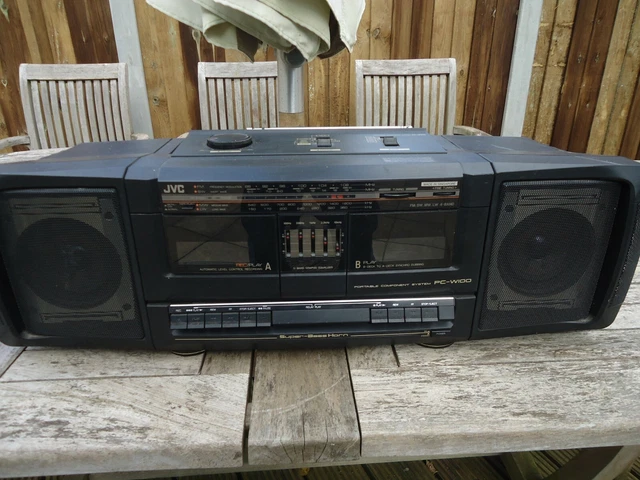 JVC PC W 100 boombox ghettoblaster, ,working, EUR 57,02 - PicClick FR