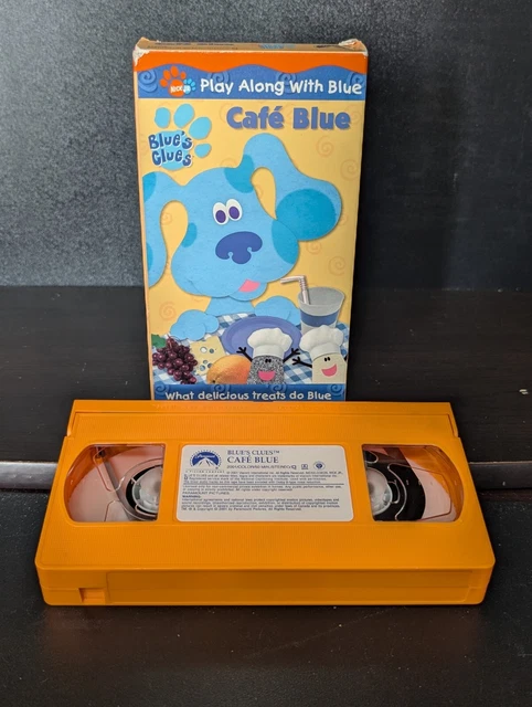 BLUE'S CLUES : Cafe Blue (VHS, 2001) Nick Jr. Rare Kids Orange Tape ...
