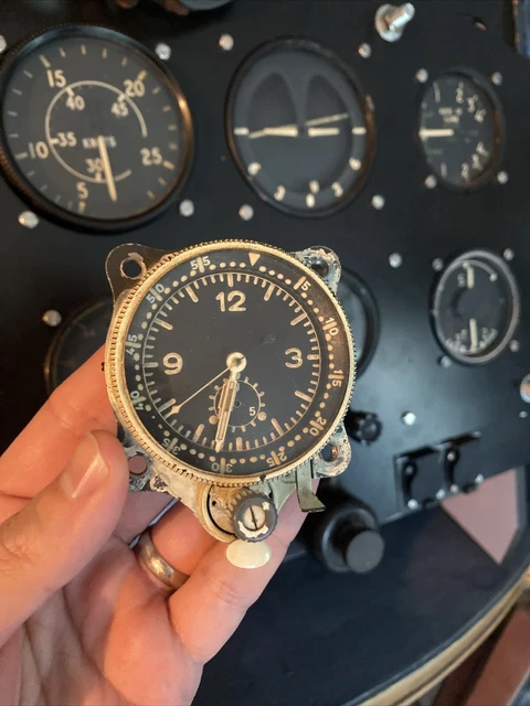LUFTWAFFE JUNGHANS WW2 aircraft cockpit clock (Working But Requires ...
