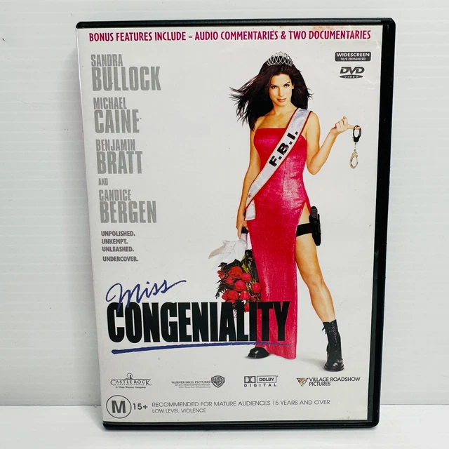 MISS CONGENIALITY DVD Movie Region 4 PAL Comedy Action Sandra Bullock ...