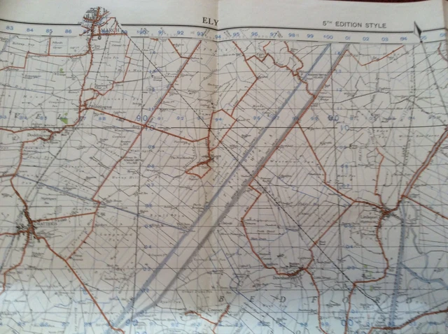 WW2 WAR OFFICE, 1940 Military Map of Ely, Cambridgeshire - Home Guard ...