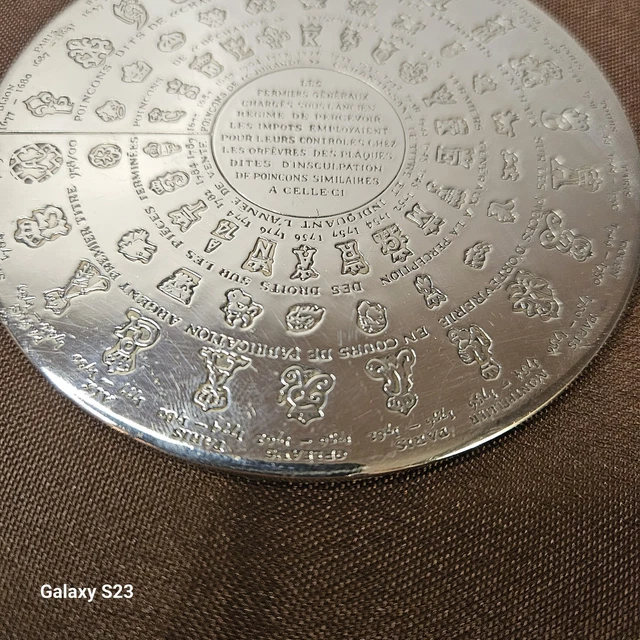 CHRISTOFLE UN DESSOUS de verre fermiers généraux belle brillance EUR 50 ...