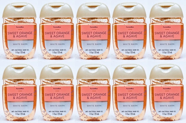 10 BATH BODY Works SWEET ORANGE AGAVE Pocketbac AntiBac Hand Sanitizer ...