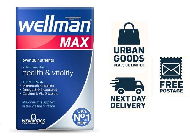VITABIOTICS WELLMAN MAX Tablets 84 tablets (Exp:2027) £15.44 - PicClick UK