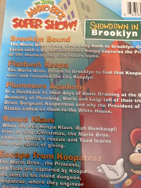 SUPER MARIO BROS. Super Show - Showdown In Brooklyn (DVD, 2009) DISQUE ...