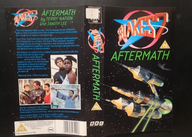 ORIGINAL BLAKES7 AFTERMATH ( Blake's Seven ) BBC Video VHS Inlay Cover ...