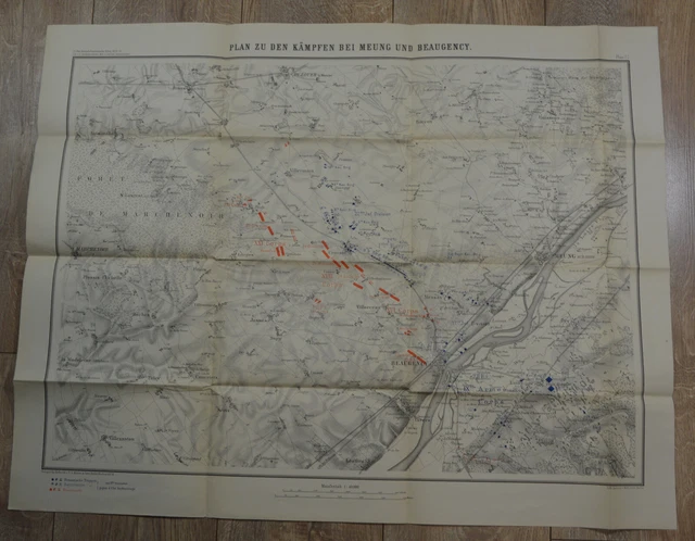 MAP BATTLE OF Meung Beaugency Franco-Prussian War 1870-71 £38.58 ...