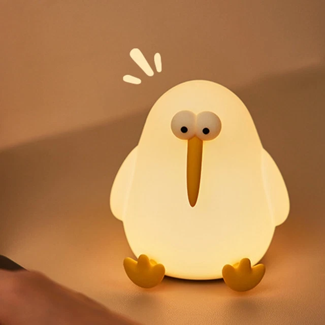 SQUISHY KIWI BIRD Lamp Rechargeable Dimmable Silicone Nursery ...