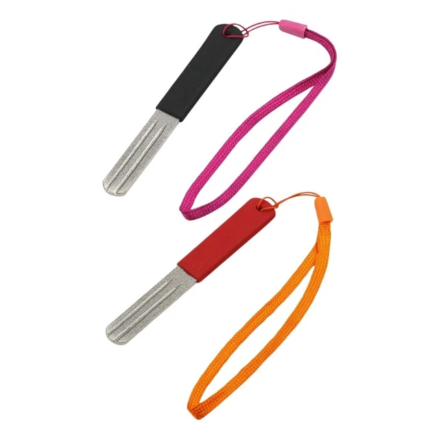 DOUBLE SIDE FISHHOOK Grinding Stone Fishhook Sharpening Whetstone File ...