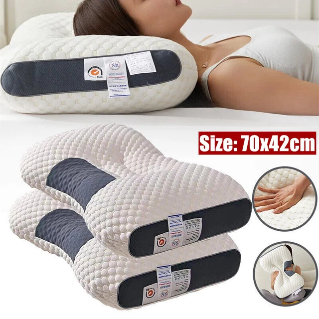 CONTOUR MEMORY FOAM Pillow Neck Back Support Orthopaedic Firm Head 3D ...