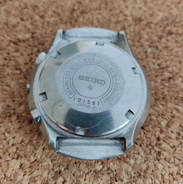VINTAGE SEIKO 6138-0020 TOKEI ZARA Chronograph Automatic Watch Case ...