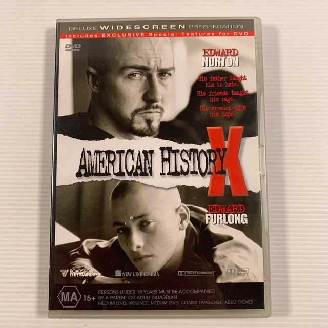 AMERICAN HISTORY X (DVD, 1999) Edward Norton, Edward Furlong Region 4 ...