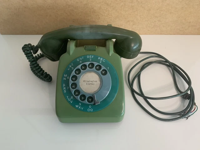 VINTAGE ROTARY DIAL Telephone Two-Tone Green £52.69 - PicClick UK