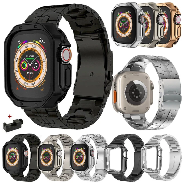 TITANIUM METAL BAND+CASE For Apple Watch Ultra 2 iWatch Series 9 8 7 SE ...