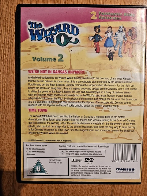 THE WIZARD OF Oz Volume 2 Dvd Cartoon 2 Episodes £9.49 - PicClick UK