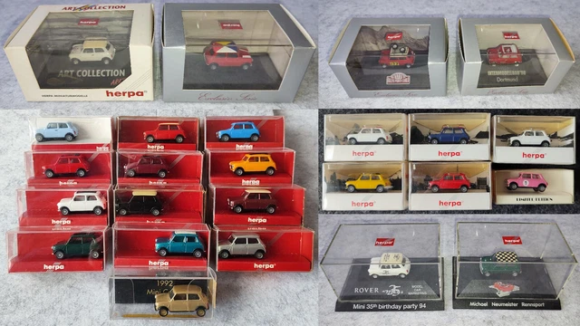 KONVOLUT 25 MODELLAUTOS Pkw Herpa 1:87 H0 Mini Cooper Limited Edition ...