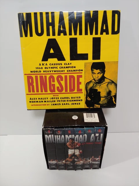 MUHAMMAD ALI MEMORABILIA- 6 VHS tapes series "THE WHOLE STORY"- Book ...