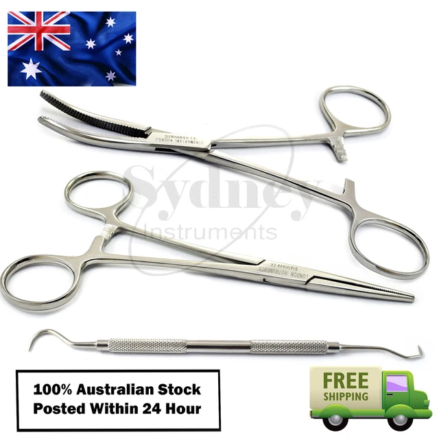 SURGICAL KELLY STRAIGHT Hemostatic Kelly Forceps Dentist Surgical Hair ...