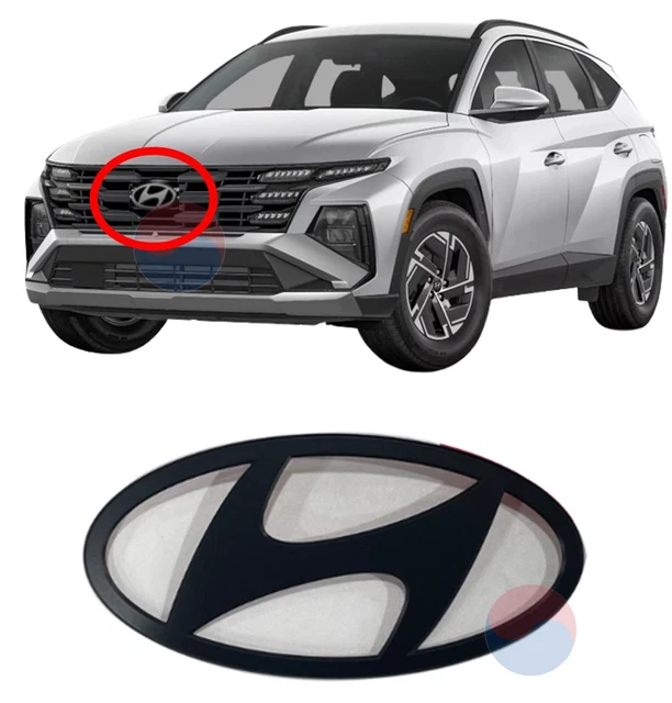 INSIGNE EMBLÈME AVANT noir mat d'origine OEM 86305N9600 pour Hyundai ...