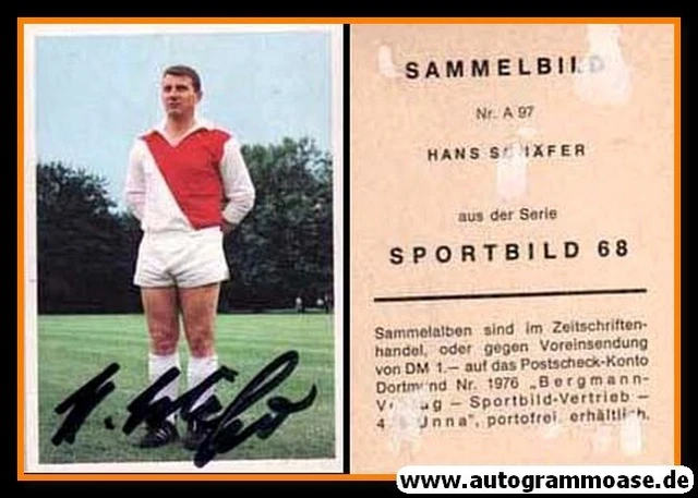 AUTOGRAMM FUSSBALL | 1. FC Köln | 1968 Sabi | Hans SCHÄFER (Bergmann ...