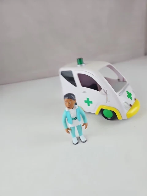 FIREMAN SAM AMBULANCE Vehicle With Sounds, Nurse Flood Figure, Cbeebies ...