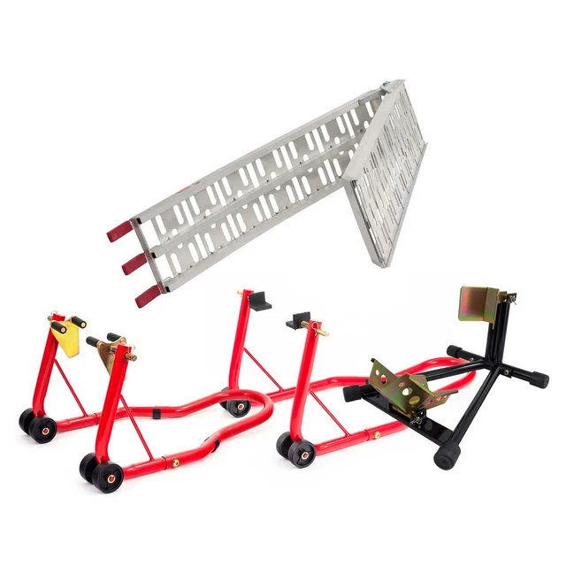 WARRIOR BIKE/MOTORCYCLE FOLDING Loading Ramp / Wheel Chock / Paddock ...