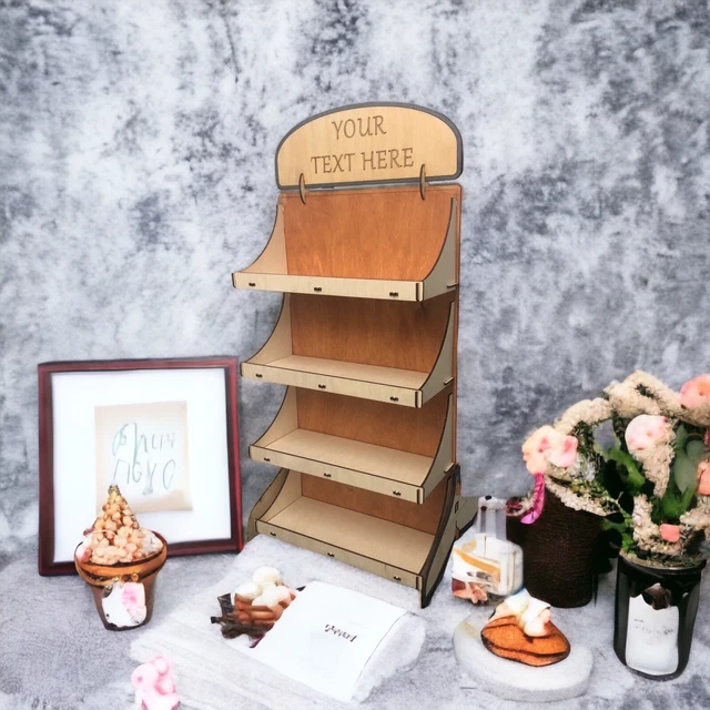 WOODEN CRAFT FAIR Point of Sale retail DISPLAY STAND.4 shelf ...