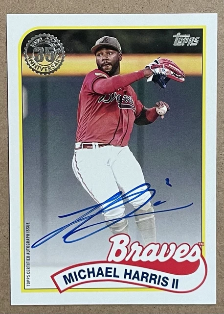 2024 TOPPS SERIES 1 Michael Harris On Card AUTO 1989 35° anniversario ...
