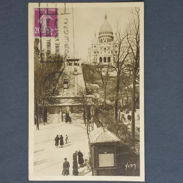 CPA CARTE POSTALE Ancienne Paris- Le Funiculaire et la Basilique du ... CPA CARTE POSTALE Ancienne Paris- Le Funiculaire et la Basilique du ...