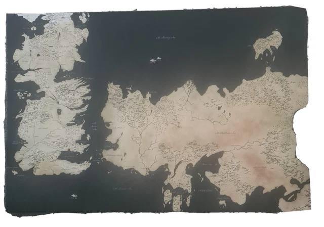 GAME OF THRONES WESTEROS & ESSOS MAP CANVAS Photo Poster Print 30"x20 ...