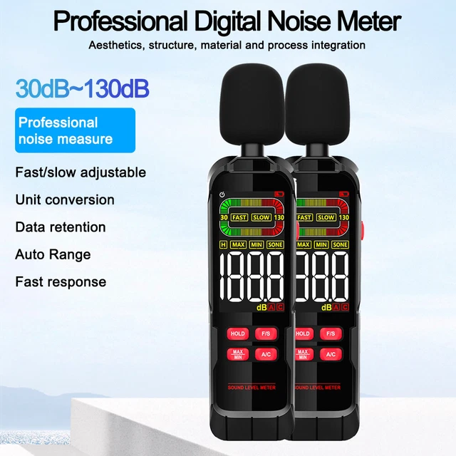 SOUND LEVEL METER Digital LCD Display Noise Tester Measurement 30-130DB ...