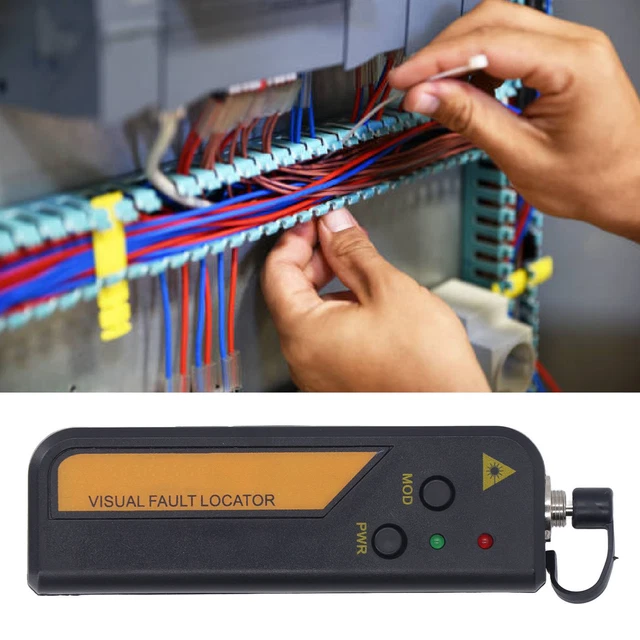 FIBER OPTIC VISUAL Fault Locator 20KM VFL Red Light Fiber Optic Source ...